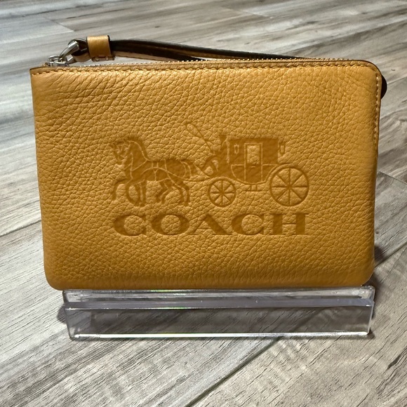 Coach | Bags | Nwt Coach Carriage Embossed Small Corner Zip Wristlet ...